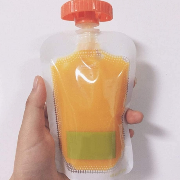 Infantino | Kitchen | Infantino Reusable Food Pouches With Lids Nwt ...